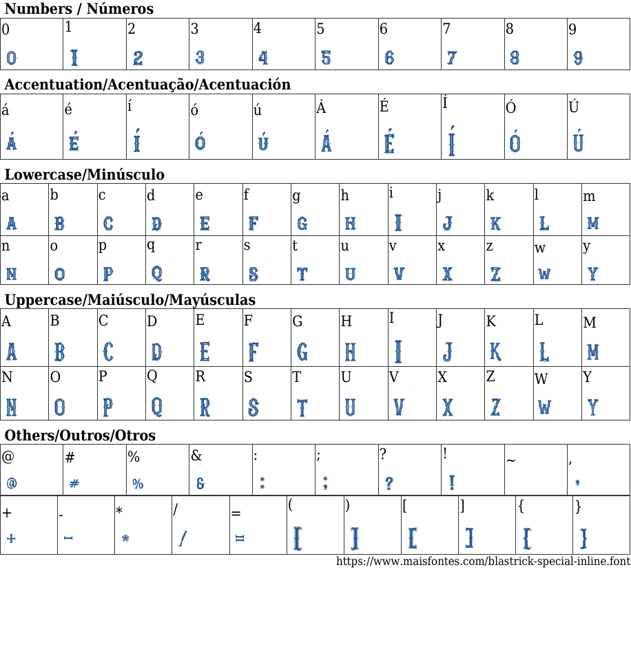 Blastrick Special Inline: Free Font Download | MaisFontes