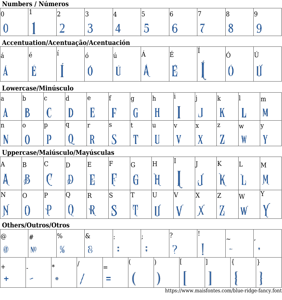 Blue Ridge Fancy: Free Font Download | MaisFontes