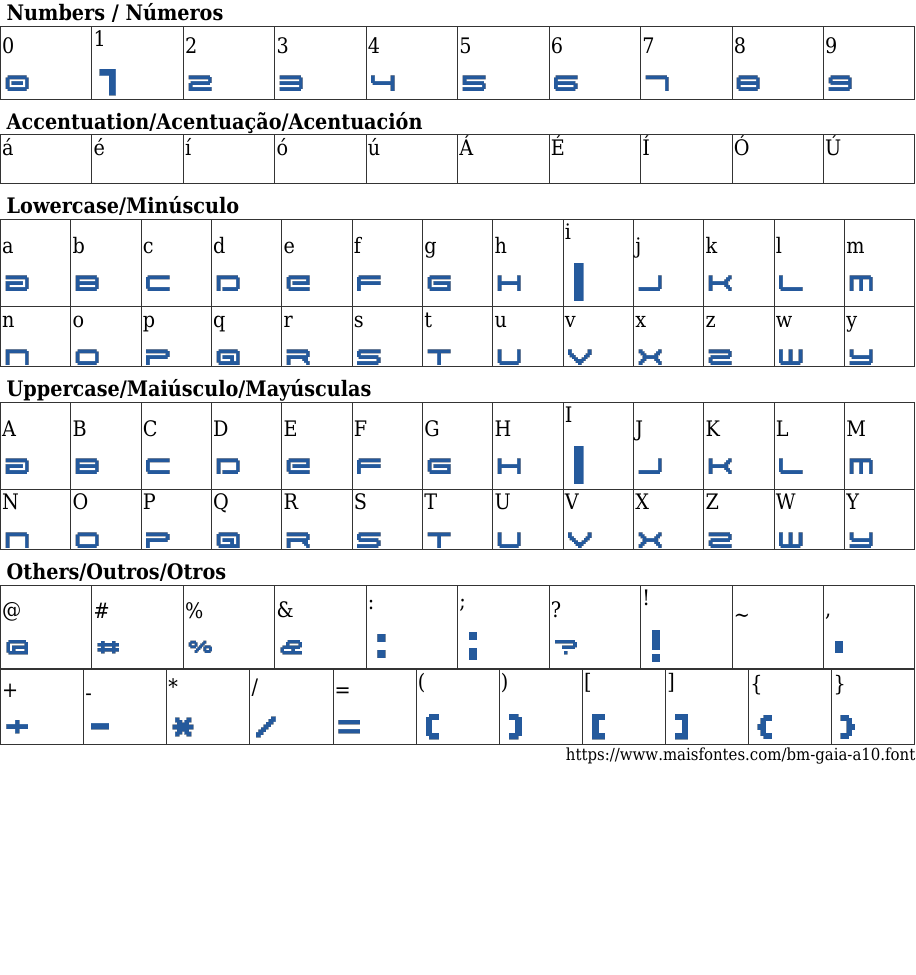 BM gaia A10 Font: Free Download | MaisFontes