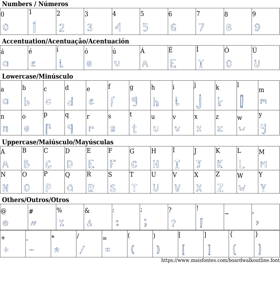 Boardwalk Wood OutLine: Free Font Download | MaisFontes