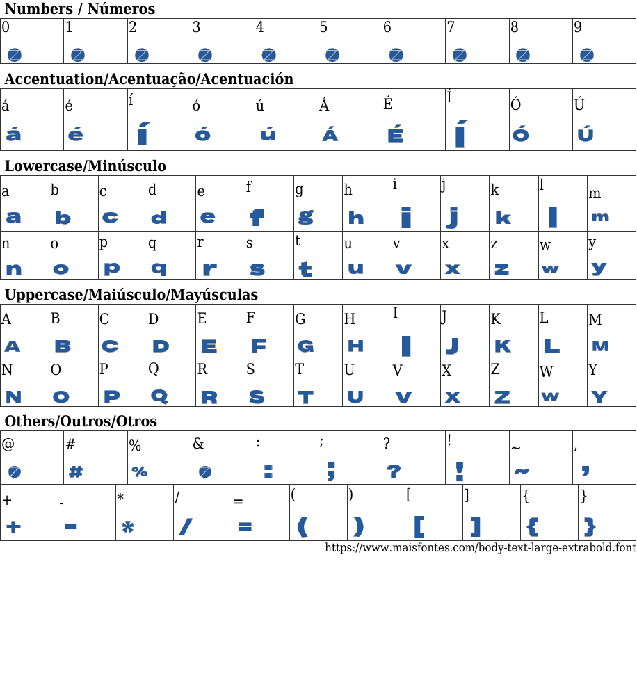 Body Text Large ExtraBold: Free Font Download | MaisFontes