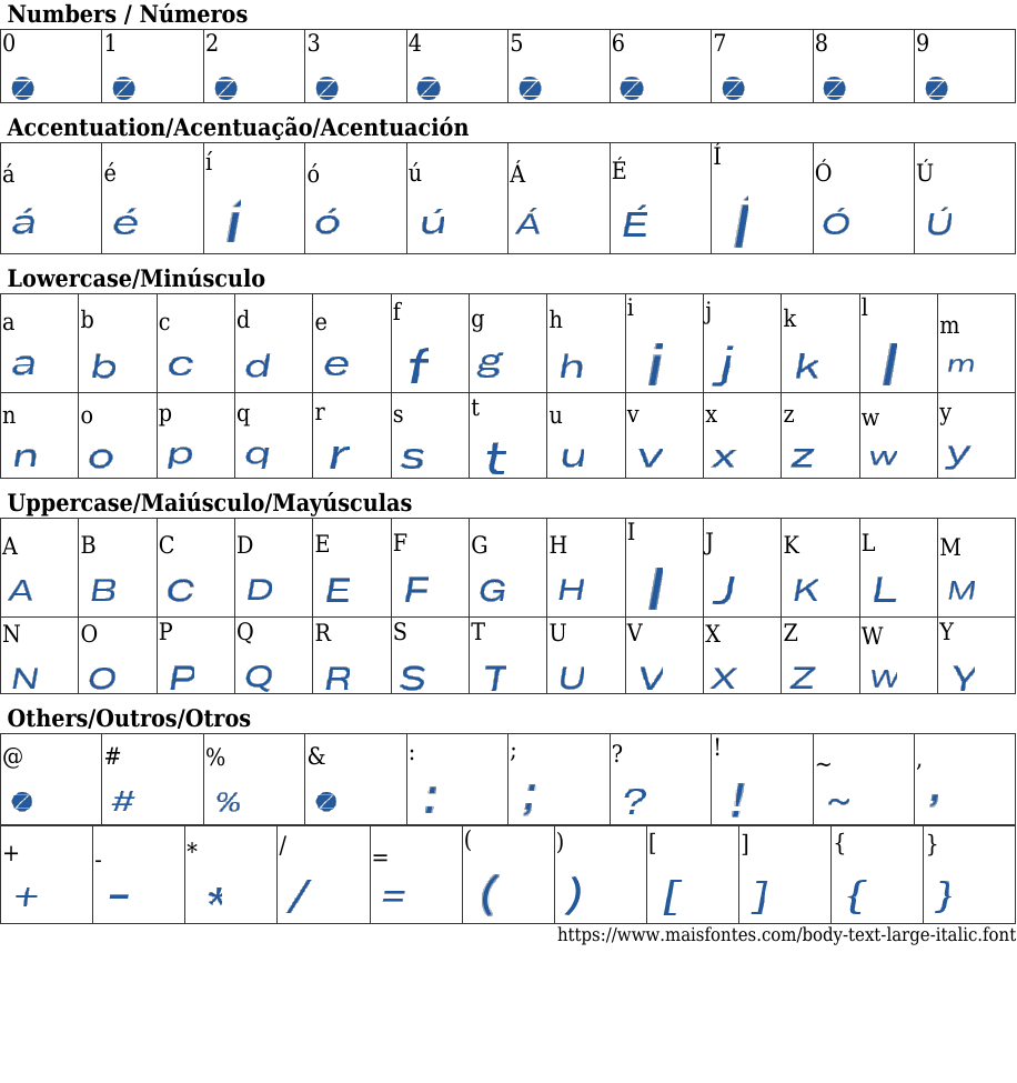 Body Text Large Italic: Free Font Download | MaisFontes