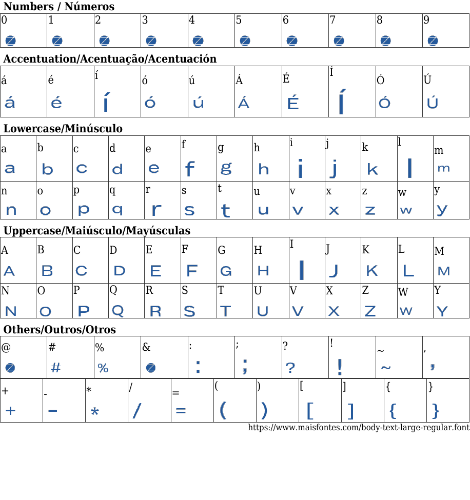 Body Text Large Regular: Free Font Download | MaisFontes