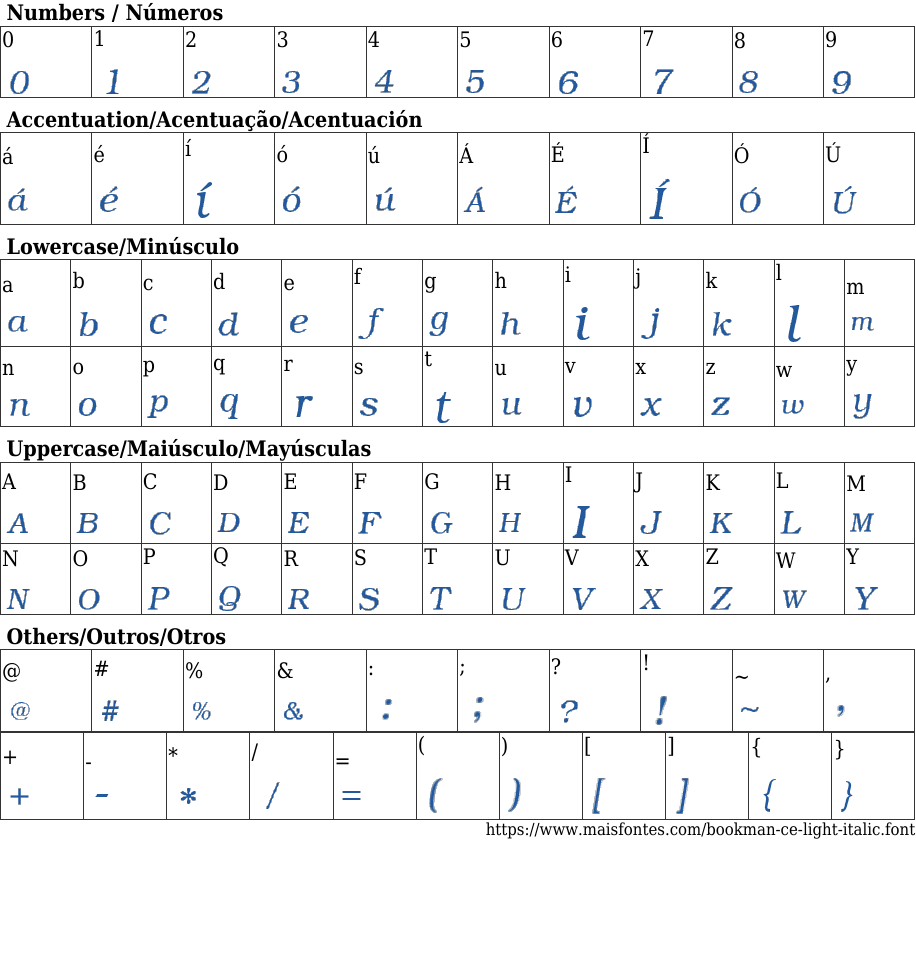 Bookman CE Light Italic: Download Free Font | MaisFontes