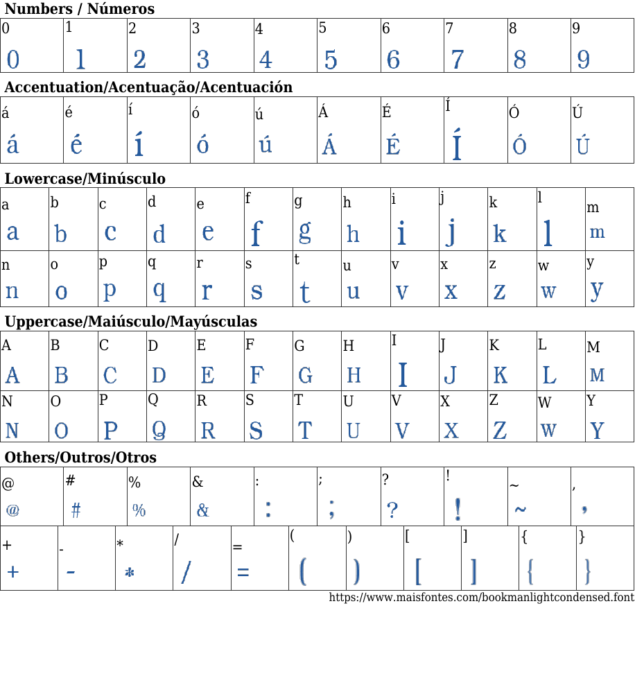 Bookman Condensed Light: Free Font Download | MaisFontes