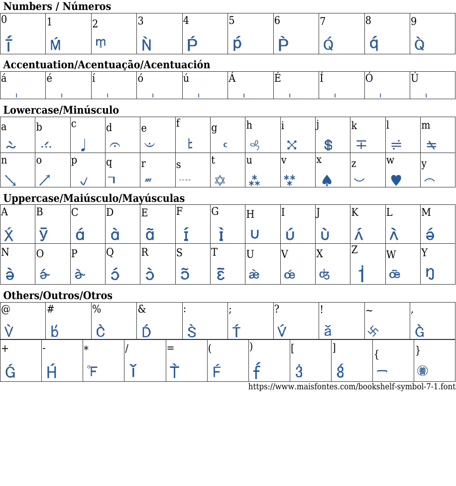 Bookshelf Symbol 7: Baixar Fonte Grátis | MaisFontes