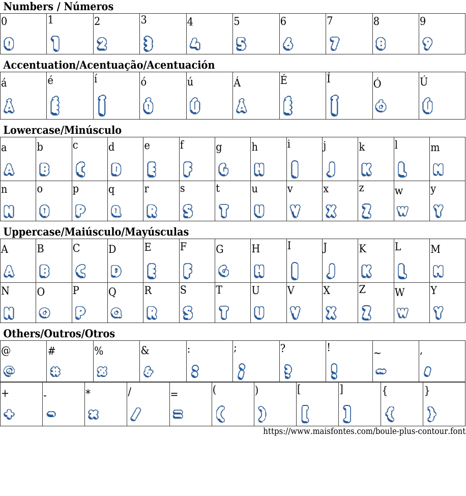 Boule Plus Contour: Free Font Download | MaisFontes