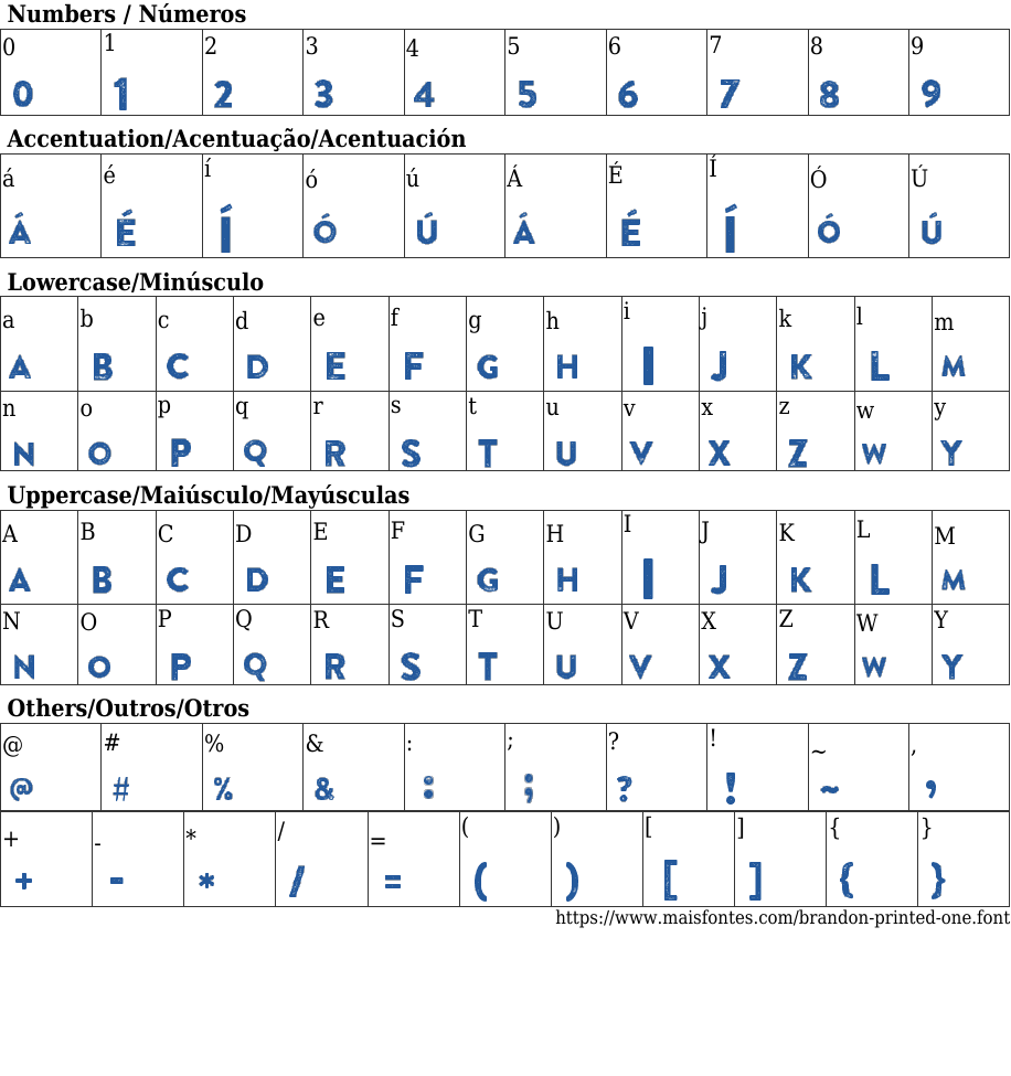 Brandon Printed One Font: Free Download | MaisFontes