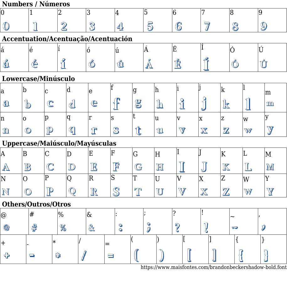 Brandon Becker Shadow Bold Font: Free Download | MaisFontes