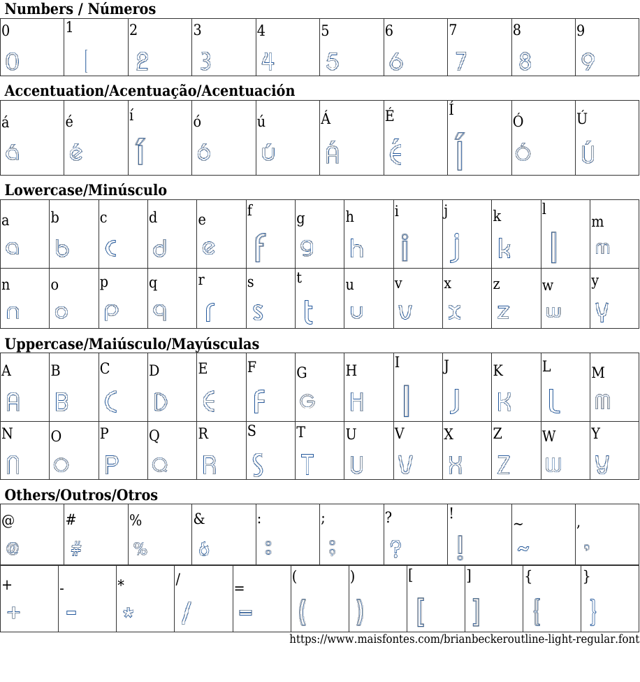 Brian Becker Outline Light: Free Font Download | MaisFontes