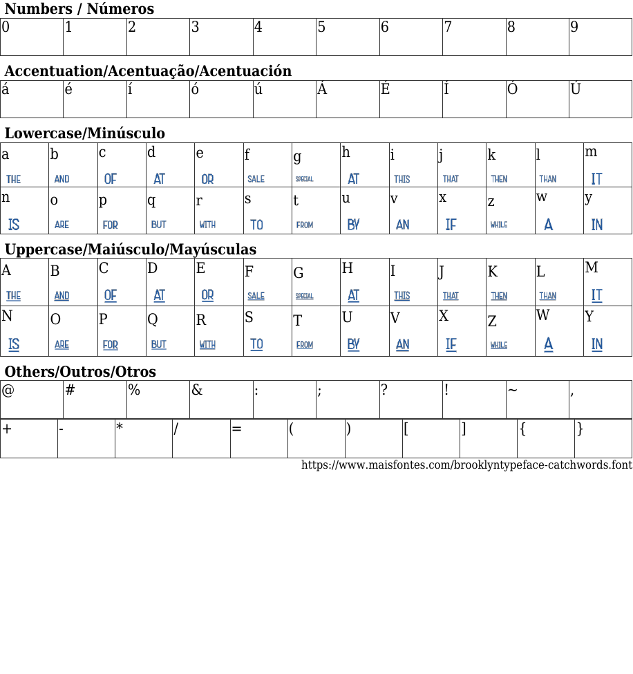 Brooklyn Typeface Catchwords: Free Font Download | MaisFontes