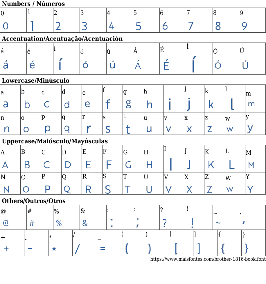 Brother 1816 Book: Free Font Download | MaisFontes