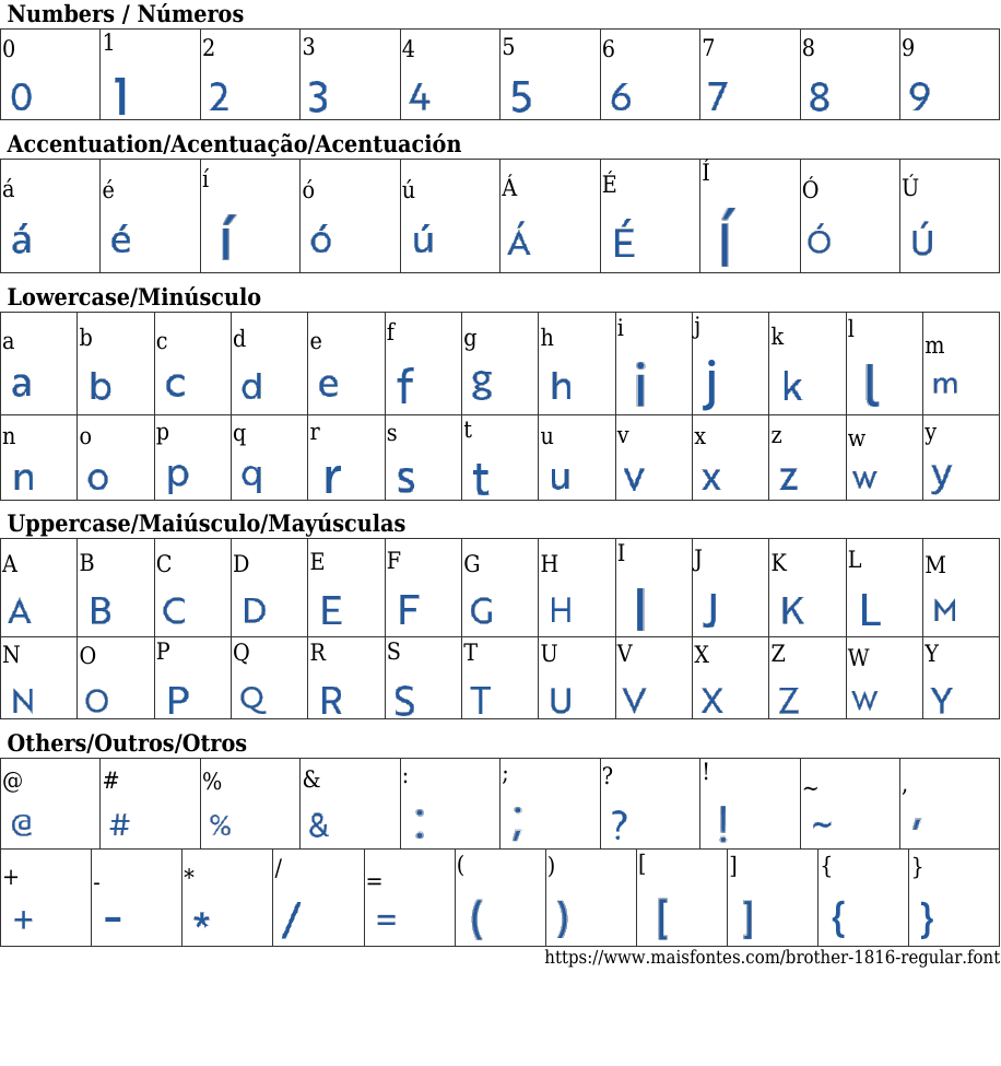 Brother 1816 Regular: Download Free Font | MaisFontes