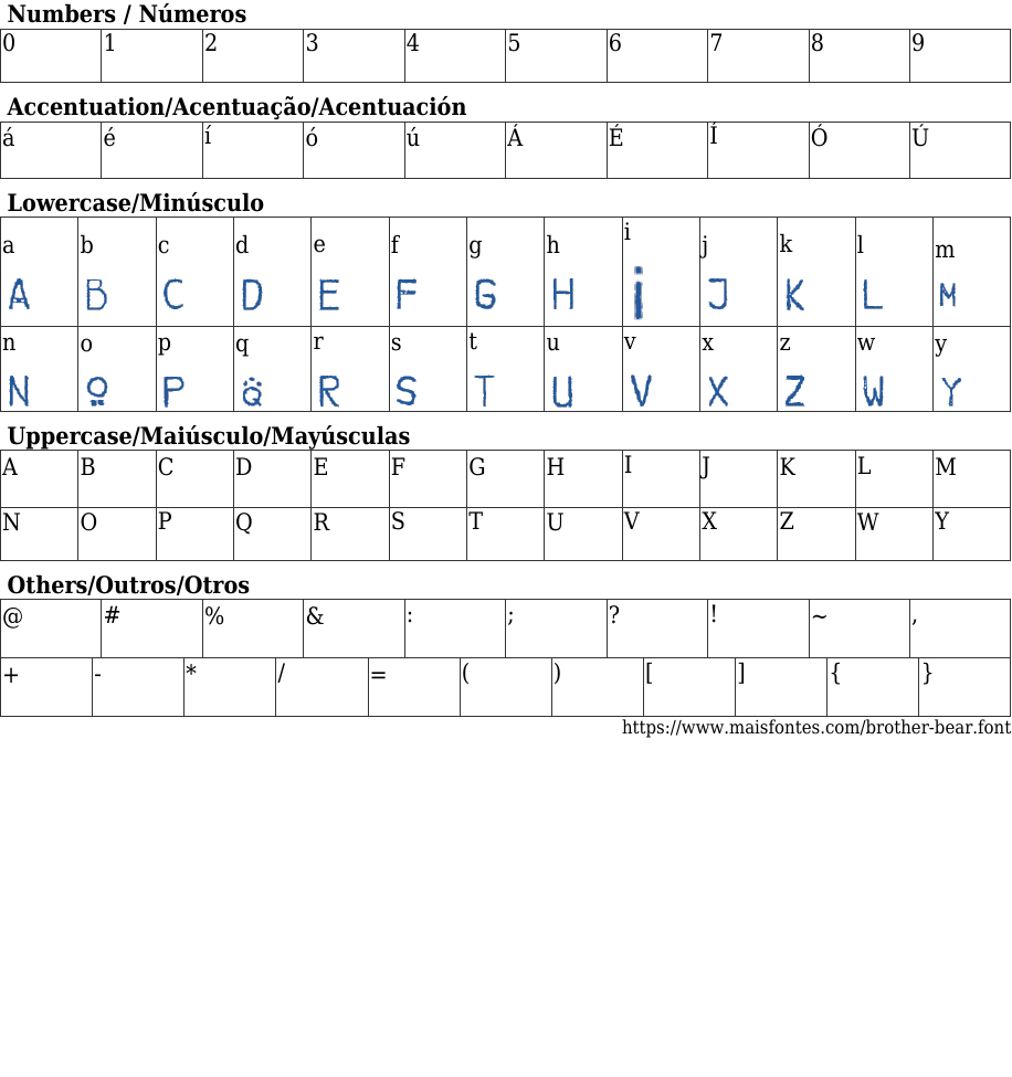 brother bear: Free Font Download | MaisFontes