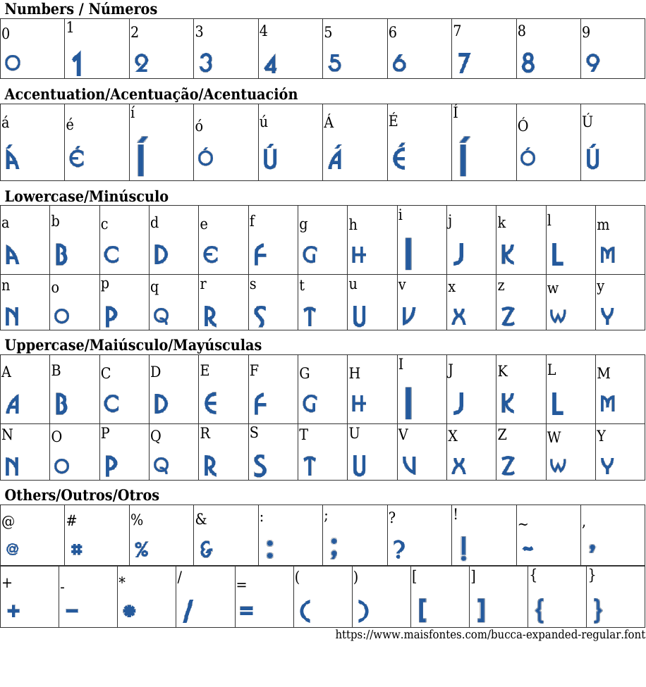 Bucca Expanded Regular: Free Font Download | MaisFontes