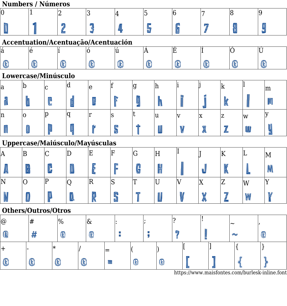 Burlesk Inline: Baixar Fonte Grátis | MaisFontes