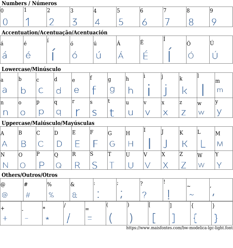 Bw Modelica LGC Light: Free Font Download | MaisFontes