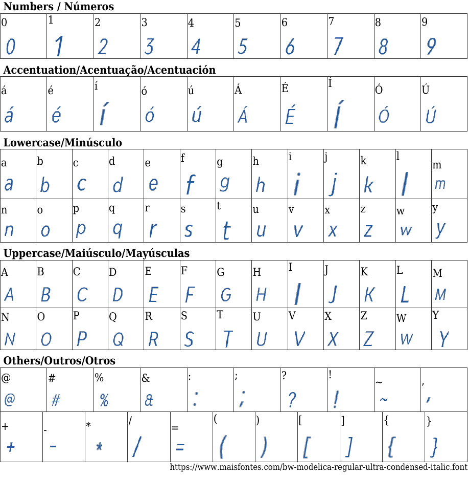 Bw Modelica Regular Ultra Condensed Italic Font: Free Download | MaisFontes