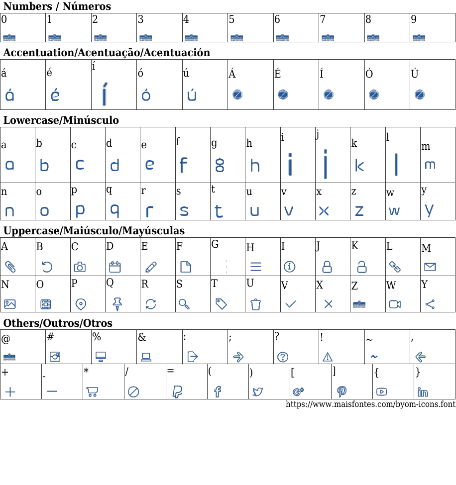 Byom Icons: Baixar Fonte Grátis | MaisFontes