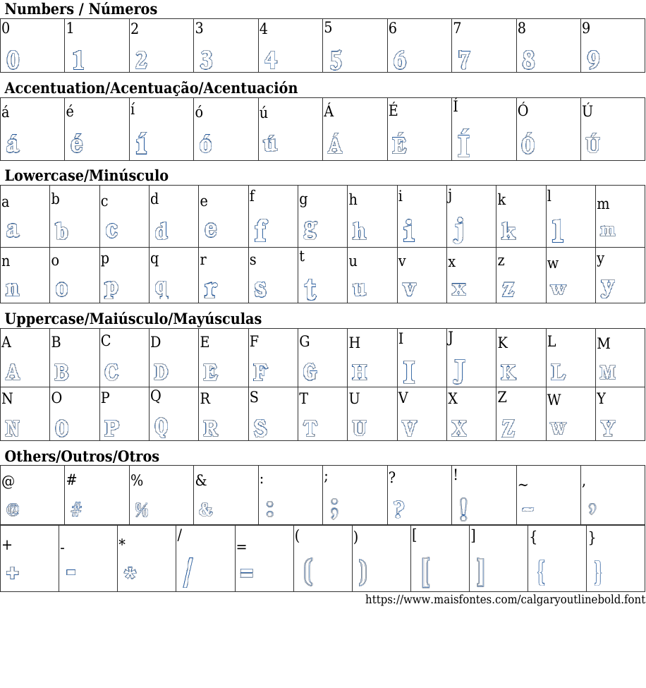 Calgary Outline Bold: Free Font Download | MaisFontes