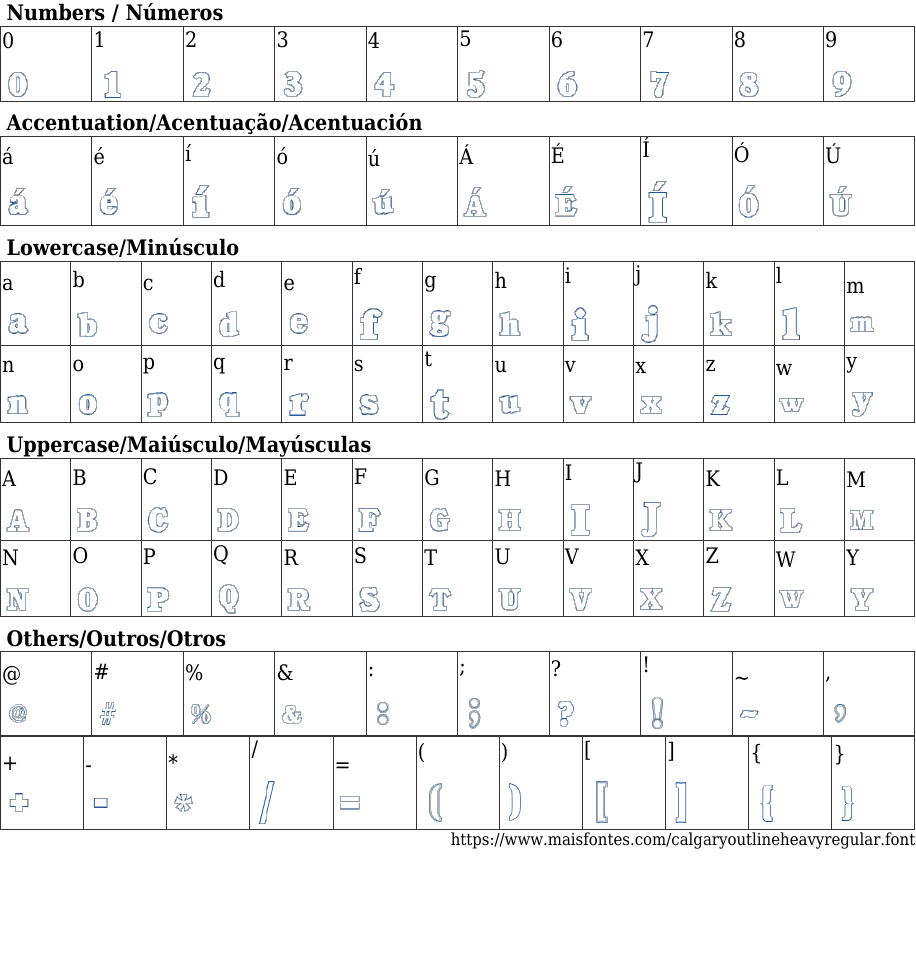 Calgary Outline Heavy Regular: Free Font Download | MaisFontes
