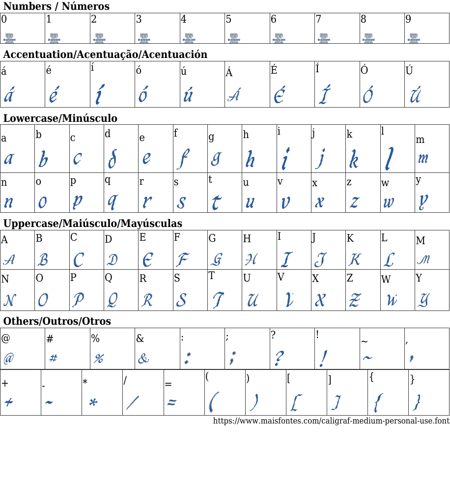Caligraf Medium: Free Font Download | MaisFontes