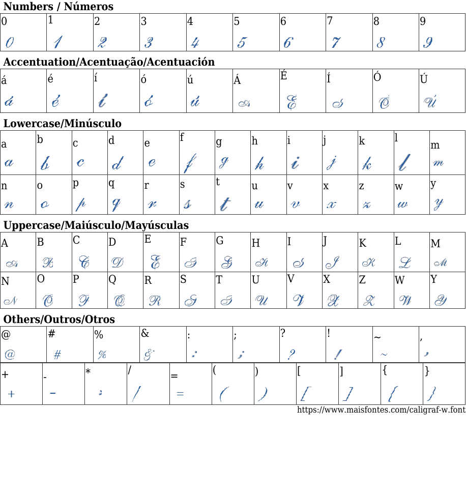 Caligraf W: Free Font Download | MaisFontes