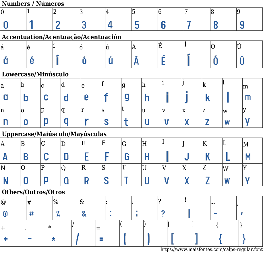 Calps Regular Font: Free Download | MaisFontes