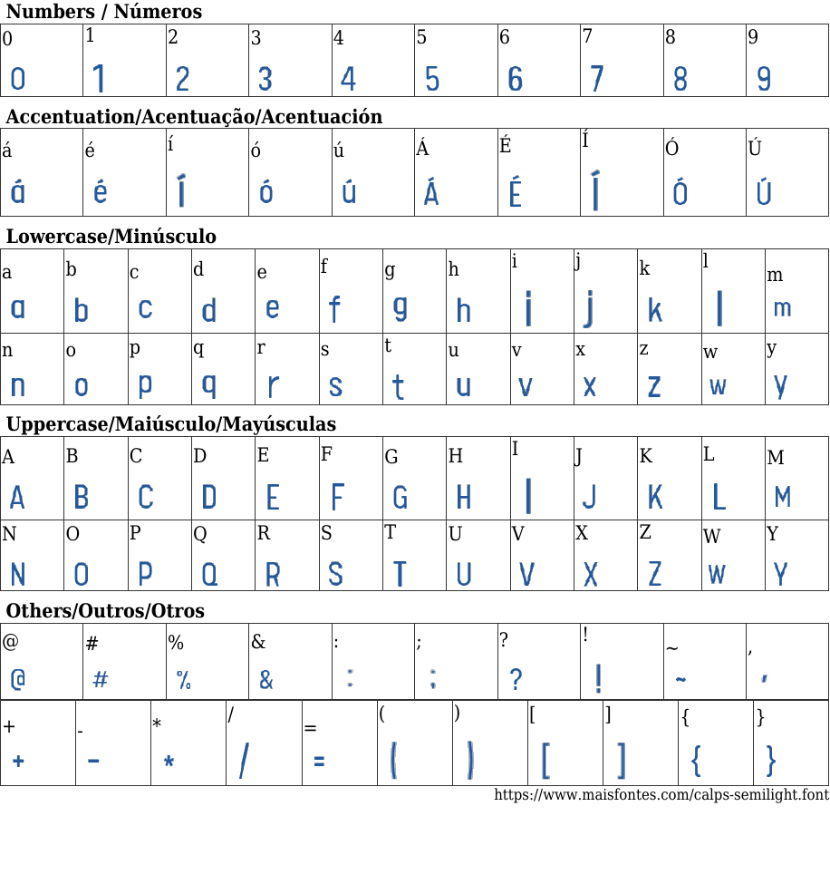 Calps SemiLight Font: Free Download | MaisFontes