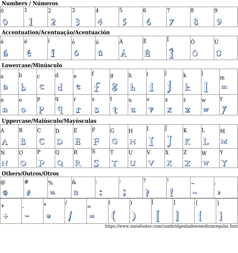 Cambridge Shadow Medium: Free Font Download | MaisFontes