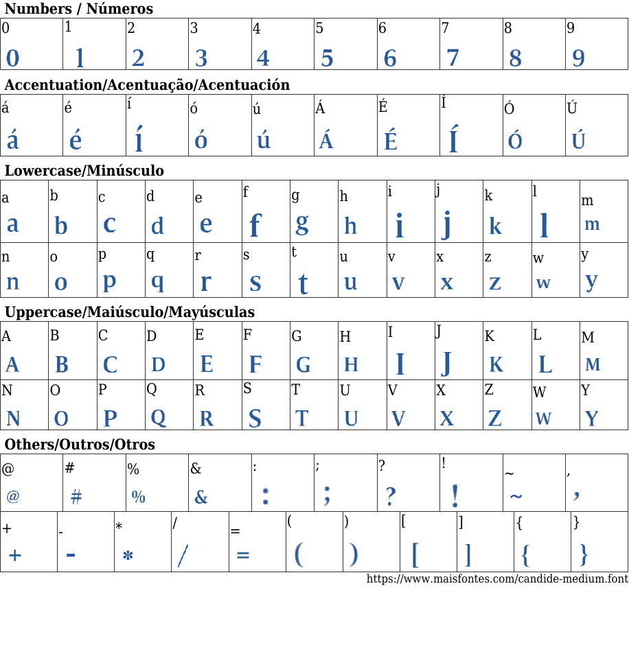 Candide Medium Font: Free Download | MaisFontes