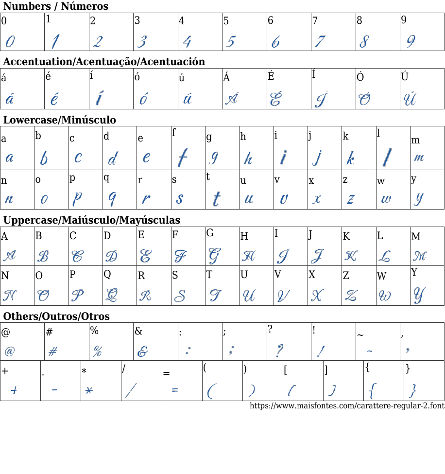 Carattere Regular Font: Free Download | MaisFontes