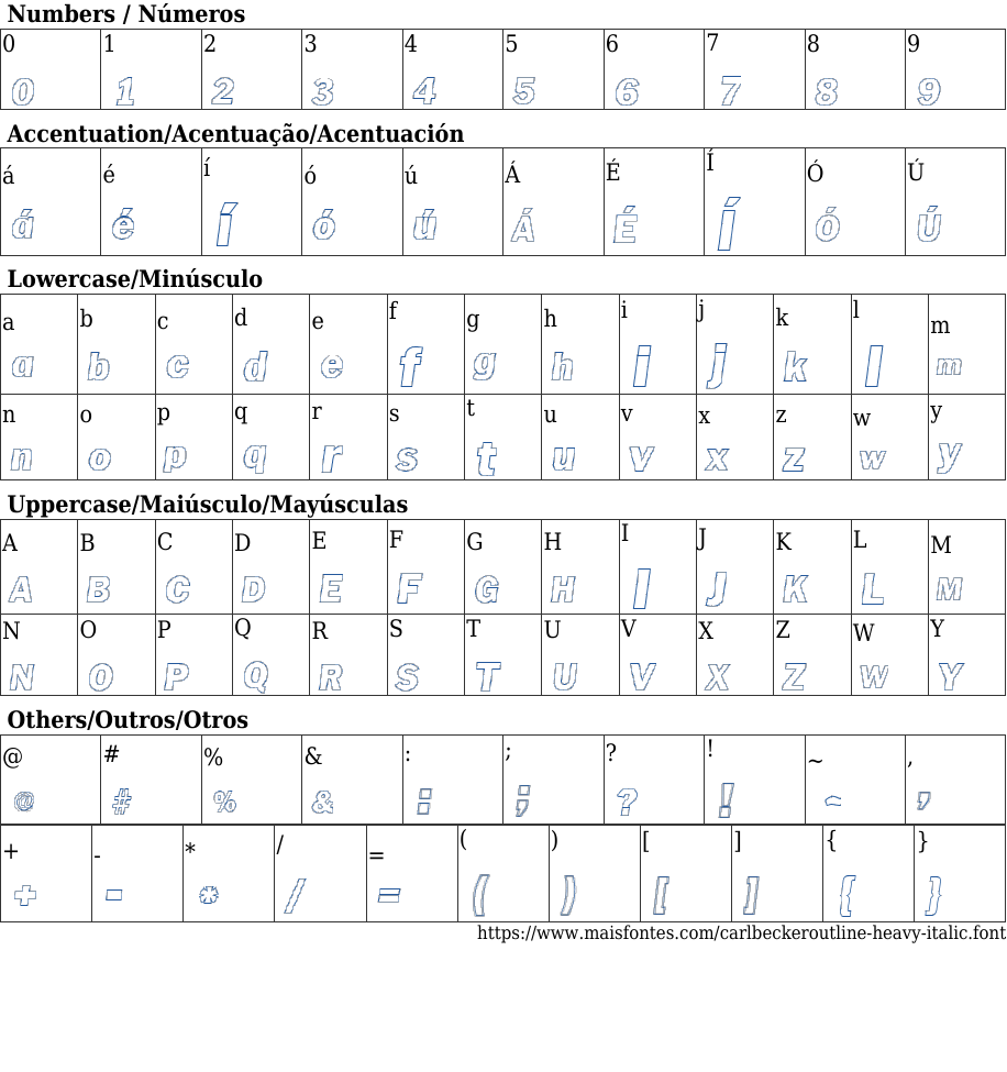 Carl Becker Outline Heavy Italic: Free Font Download | MaisFontes