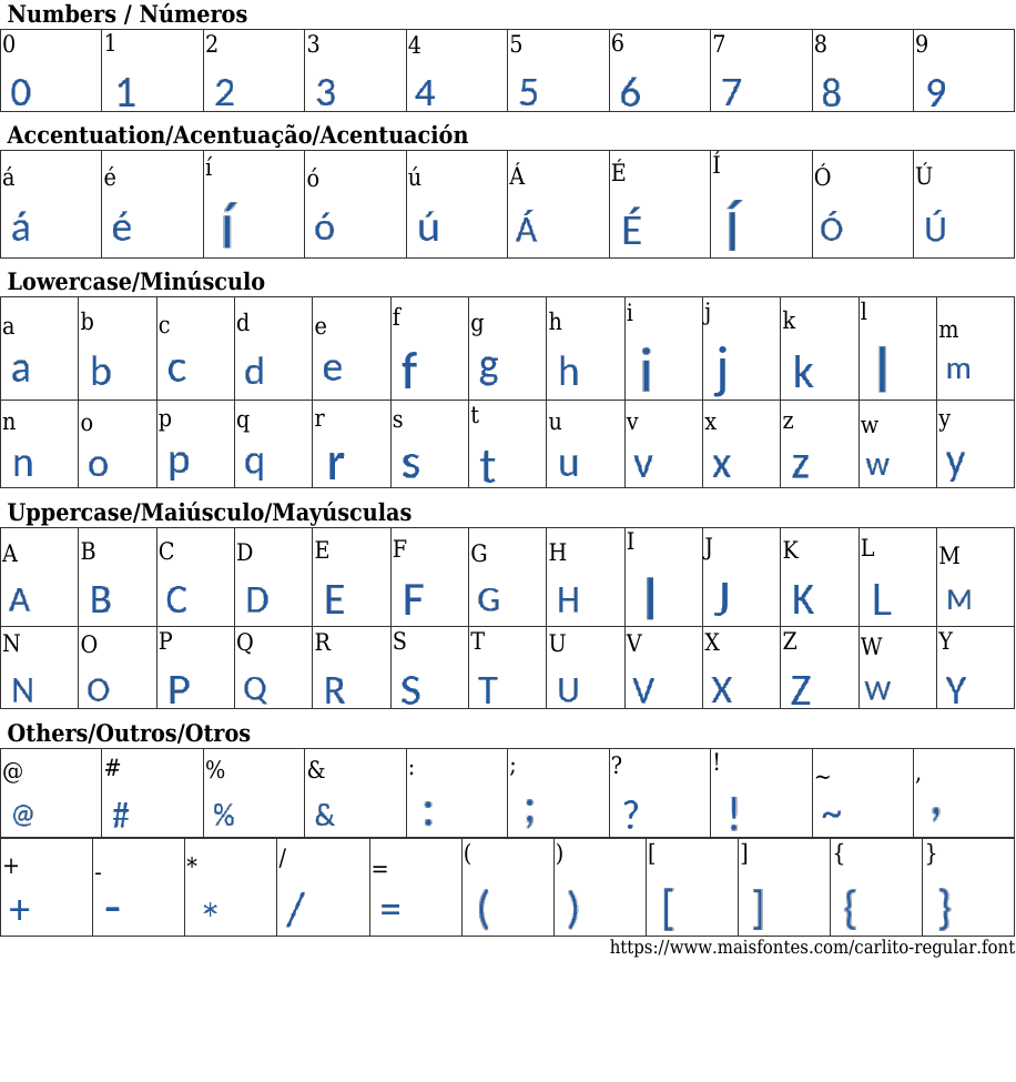 Carlito Regular: Download Free Font | MaisFontes