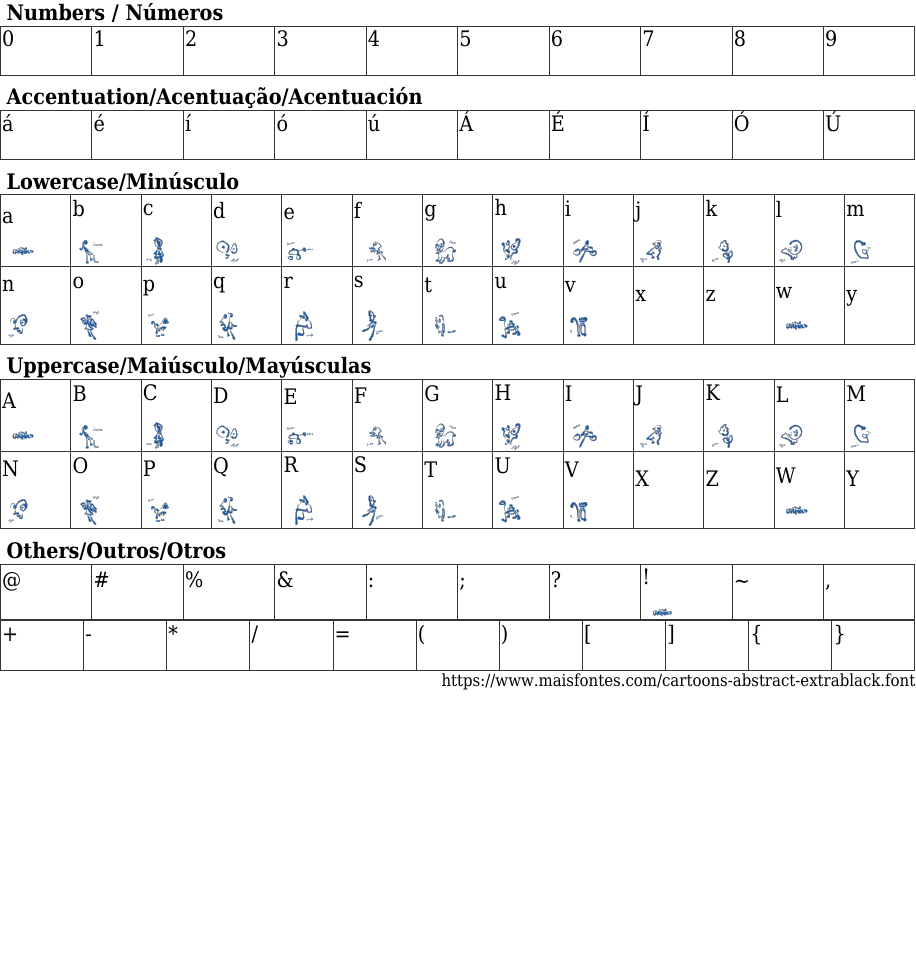 Cartoons Abstract Extra Black: Baixar Fonte Grátis | MaisFontes