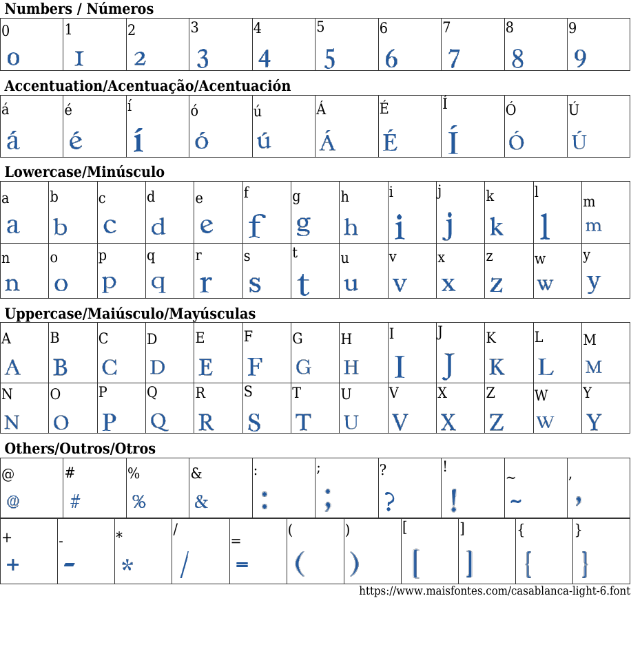 Casablanca v.1993 Light: Free Font Download | MaisFontes