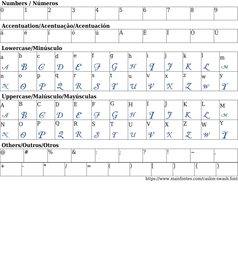 Caslon Swash Wide: Free Font Download | MaisFontes