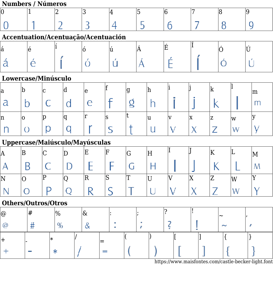 Castle Becker Light: Free Font Download | MaisFontes