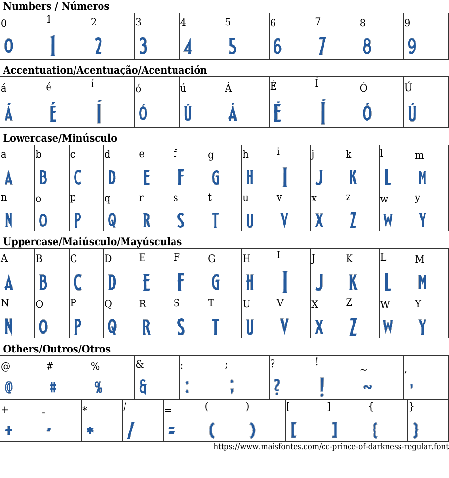 CC Prince Of Darkness Regular Font: Free Download | MaisFontes