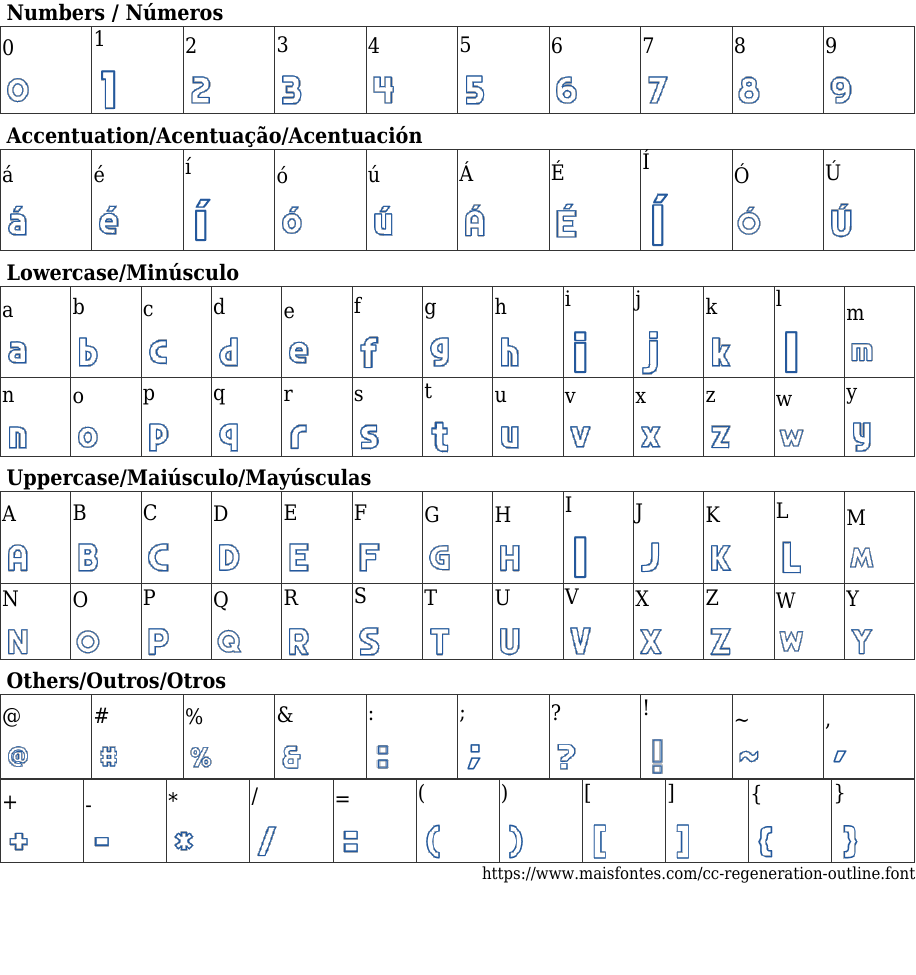 CC Regeneration Outline Font: Free Download | MaisFontes