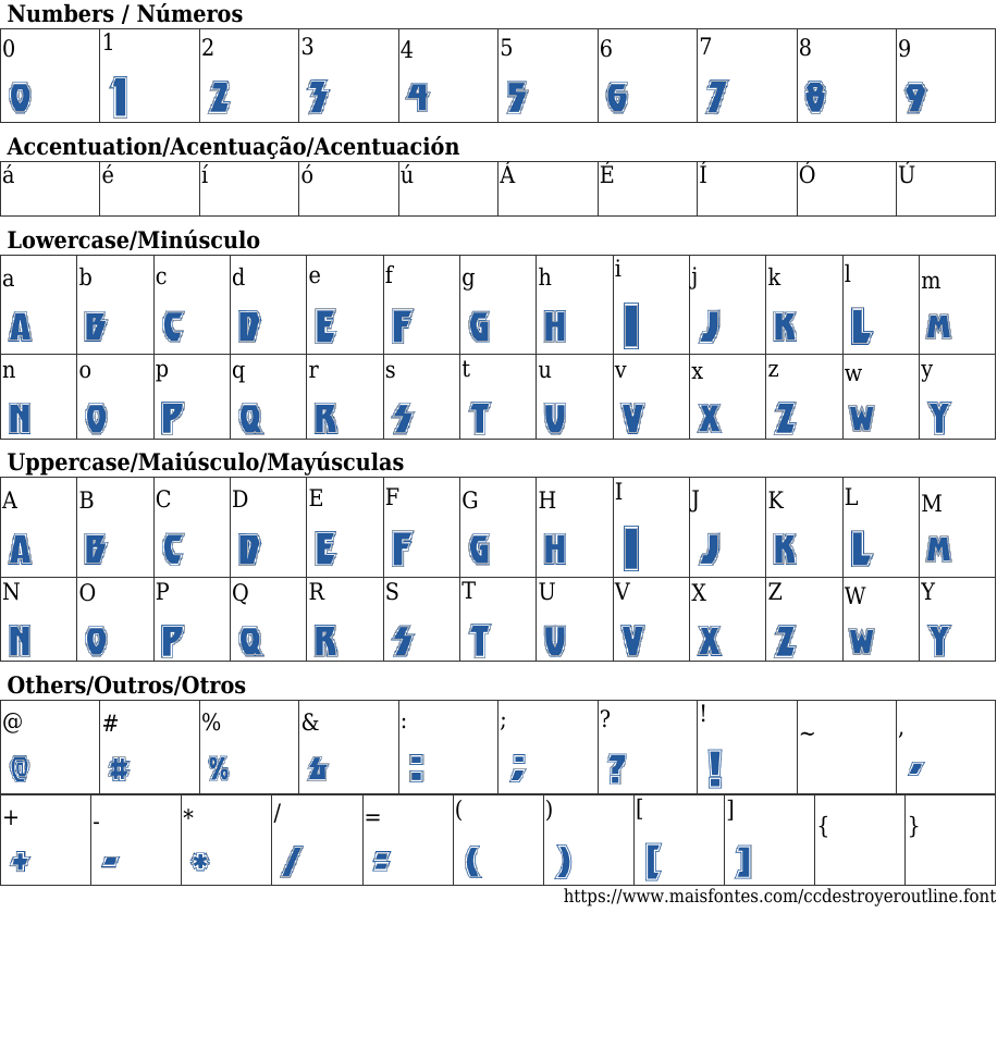 CC Destroyer Outline Font: Free Download | MaisFontes