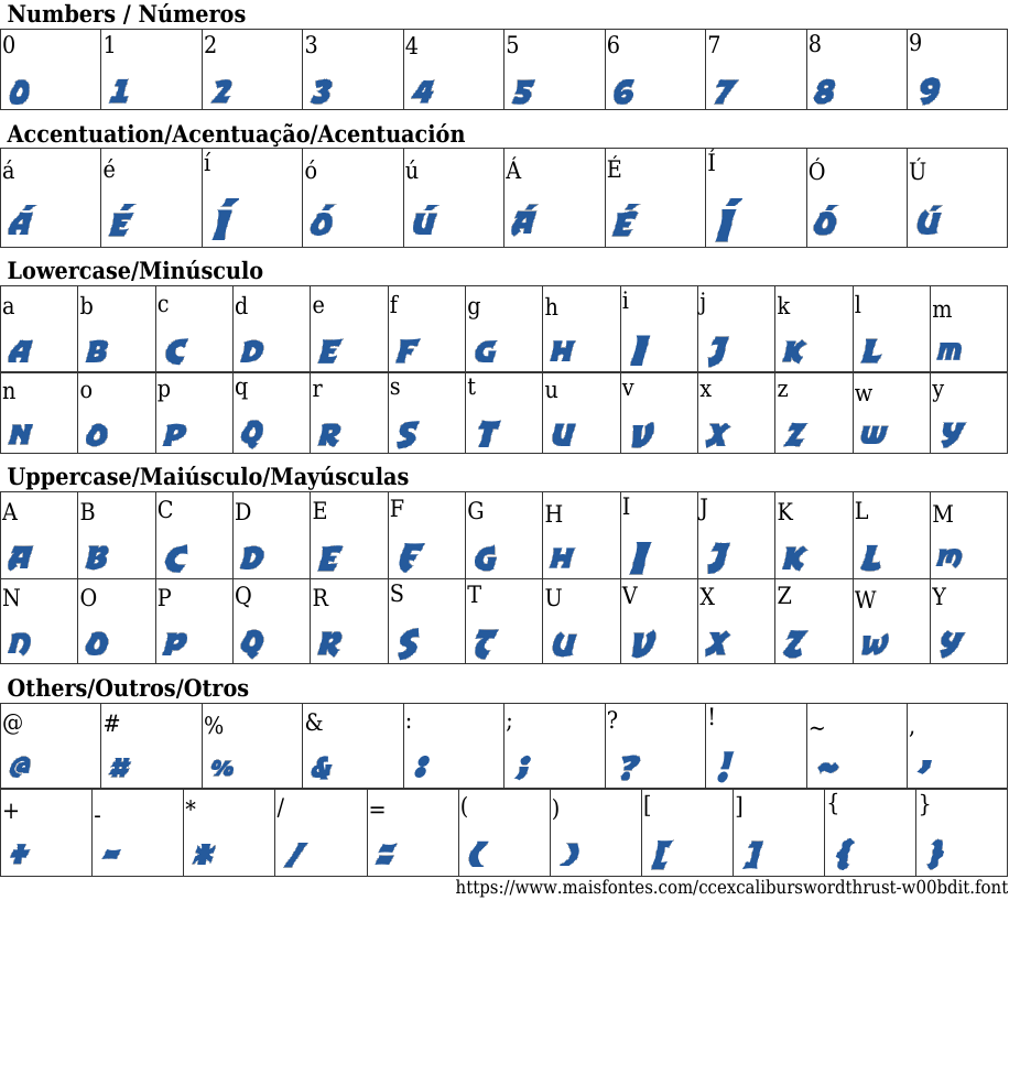 Excalibur Sword Thrust Bold Italic: Baixar Fonte Grátis | MaisFontes