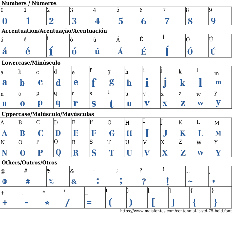 Centennial LT Std 75 Bold: Free Font Download | MaisFontes