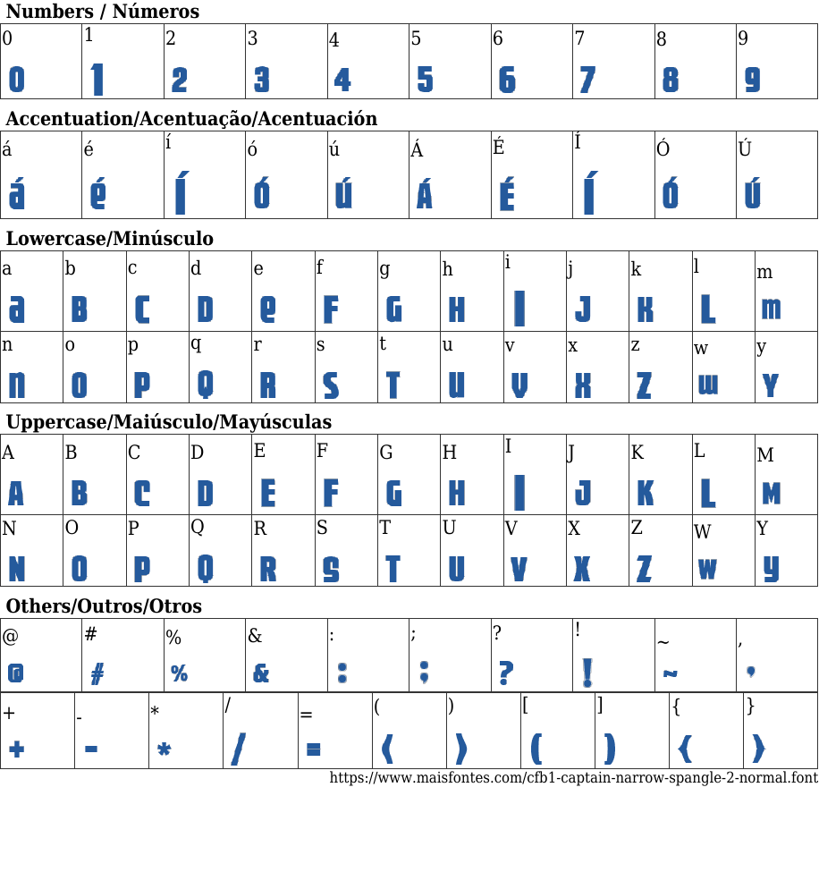 CFB1 Captain Narrow SPANGLE 2 Normal：免费字体下载 | MaisFontes