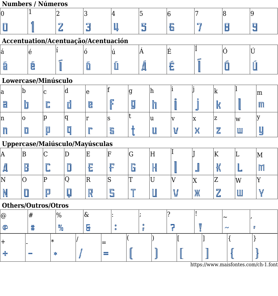 Ch Letter Outline: Free Font Download | MaisFontes