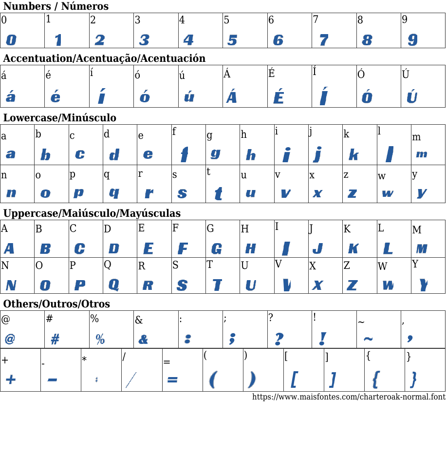 Charter Oak Normal: Free Font Download | MaisFontes
