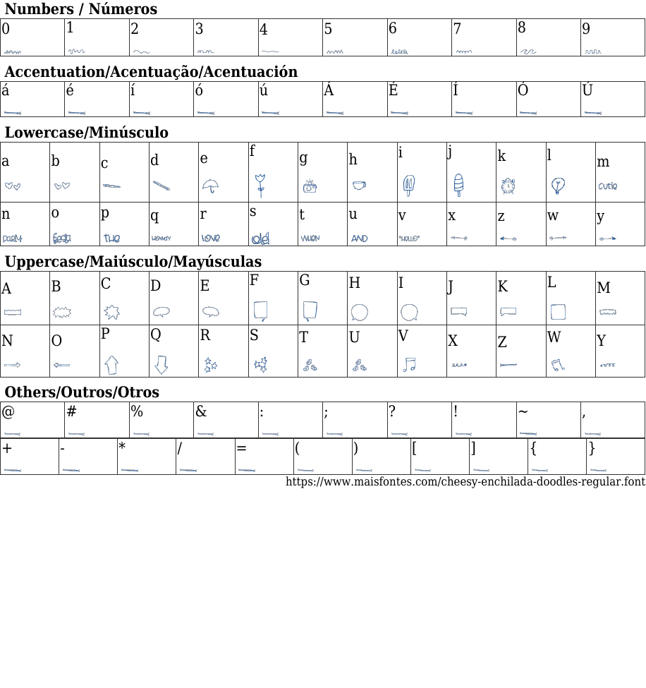 Cheesy Enchilada Doodles Regular: Free Font Download | MaisFontes