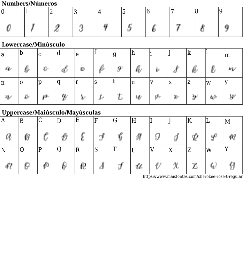 Cherokee Rose t Regular: Baixar Fonte Grátis | MaisFontes