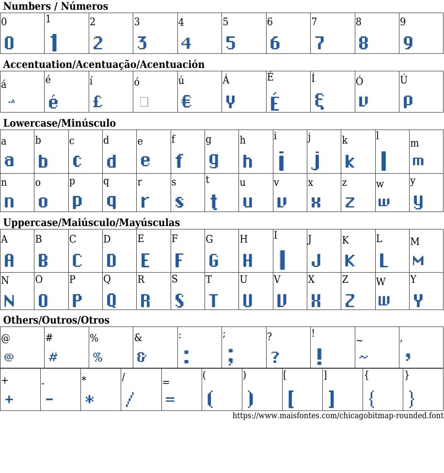 Chicago Bitmap Rounded: Free Font Download | MaisFontes