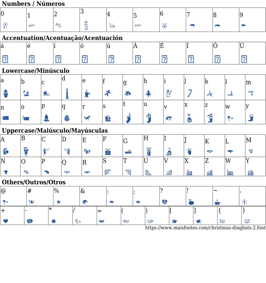 Christmas Dingbats 2: Free Font Download | MaisFontes